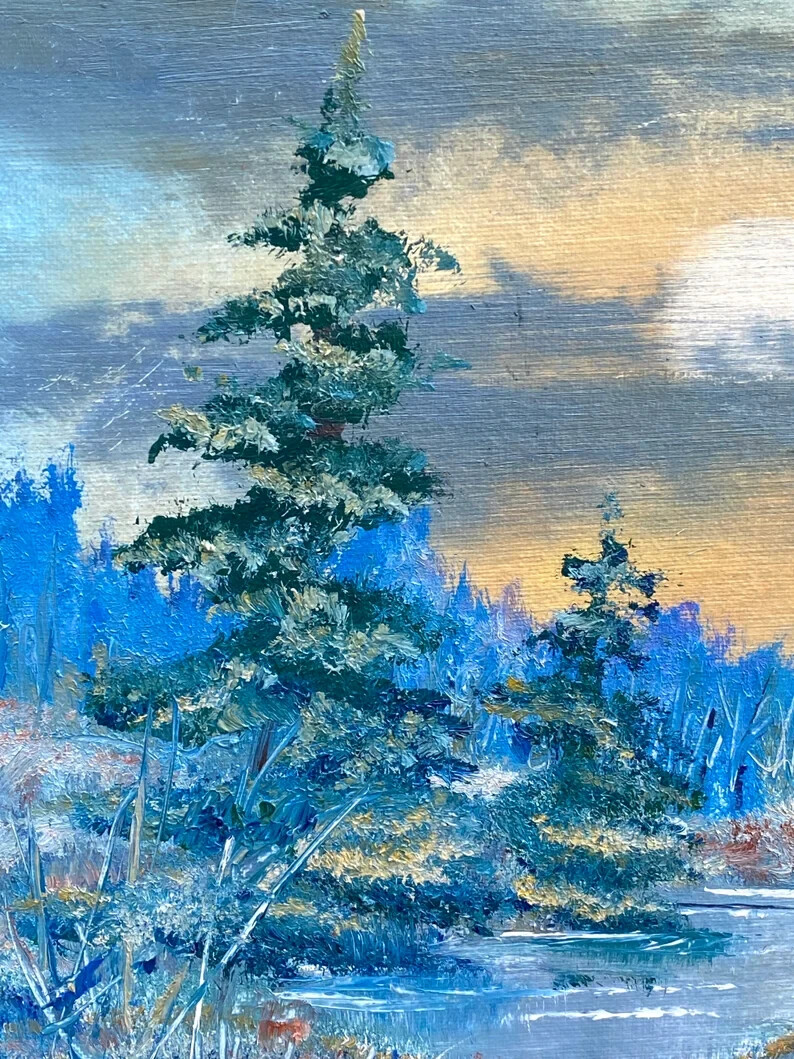 Winter Pine Tree Paintings