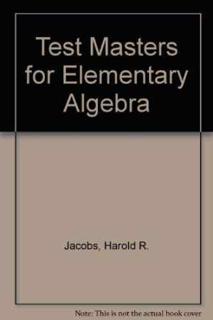 Elementary Algebra - Paperback, by Jacobs Harold R. - Acceptable ...