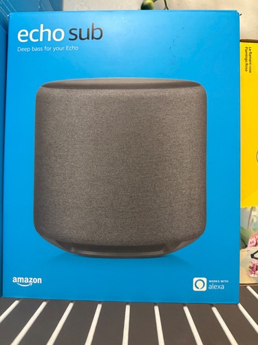 Amazon Echo Sub 6" 100W Smart Speaker - Charcoal and two echo dots | eBay