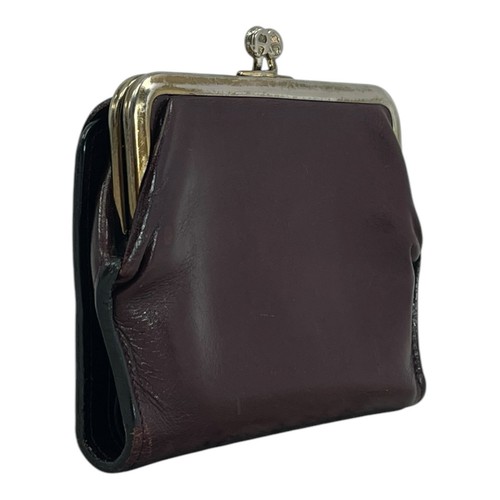 Vintage 60s 70s ETIENNE AIGNER Handmade Leather Wallet Kisslock Coin ...