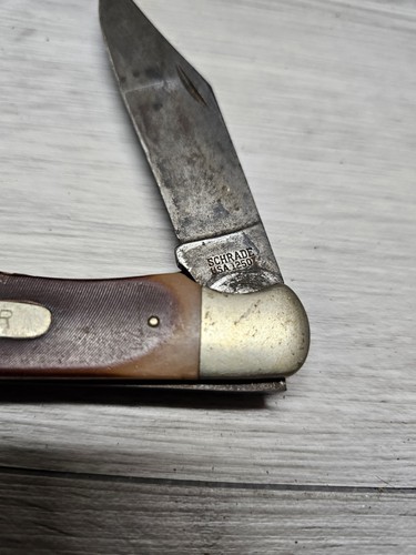 Old Timer Schrade 1250T USA Single Blade Folding Pocket Knife (Broken ...