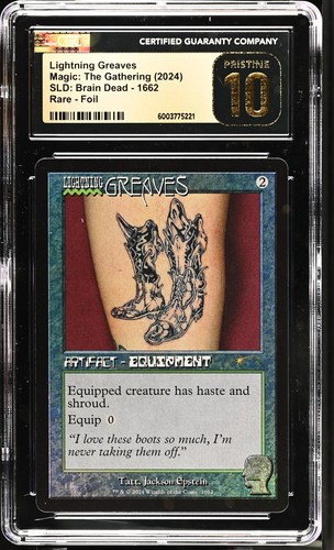 LIGHTNING GREAVES Secret Lair Foil Brain Dead CGC 10 Pristine MTG ...