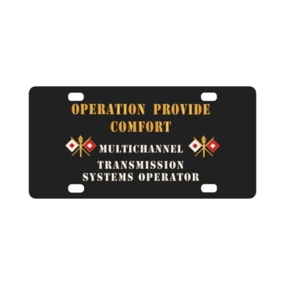 License Plate - Army - Operation Provide Comfort - MultiChannel Trans ...