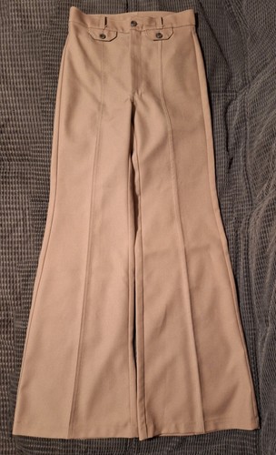 Angels Flight Tobias Kotzin Disco Bell Bottom Pants Tan Vintage 1970s ...