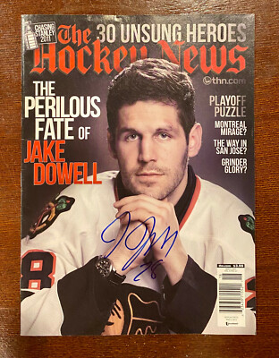 JAKE DOWELL Signed HOCKEY NEWS Magazine NO LABEL CHICAGO BLACKHAWKS | eBay