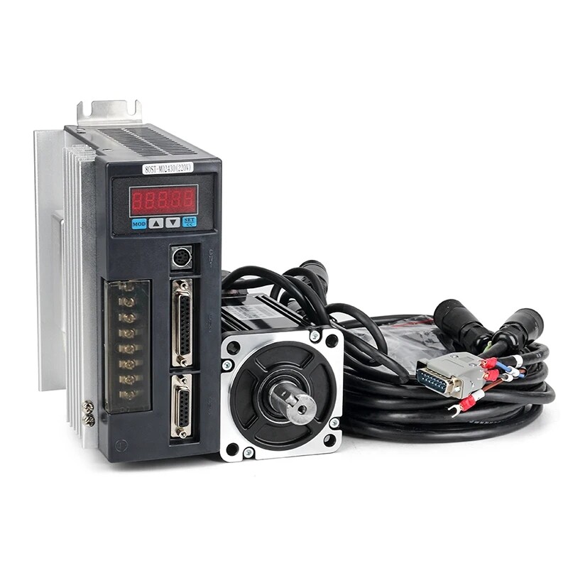 750W AC Servo Motor 2.4N.m 3000RPM CNC Set Kit + 3M Encoder Cable ...