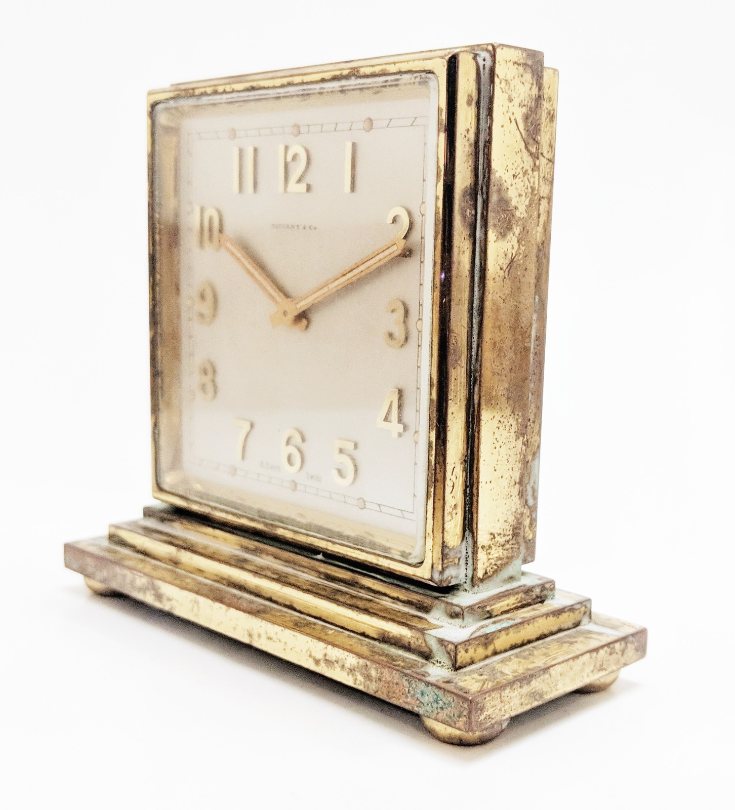 Vintage Tiffany & Co. Concord Gilt-Brass Double-Dialed Eight-Day Desk ...