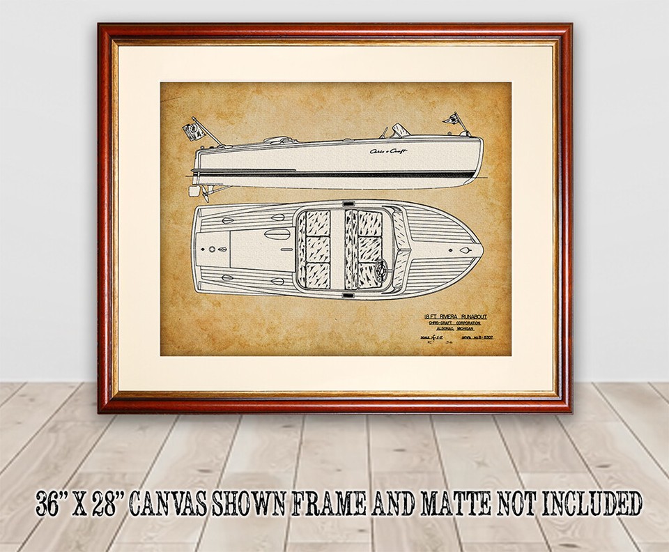 Poster - Chris-Craft Boat Plans Patent - Choose Unframed Poster or ...