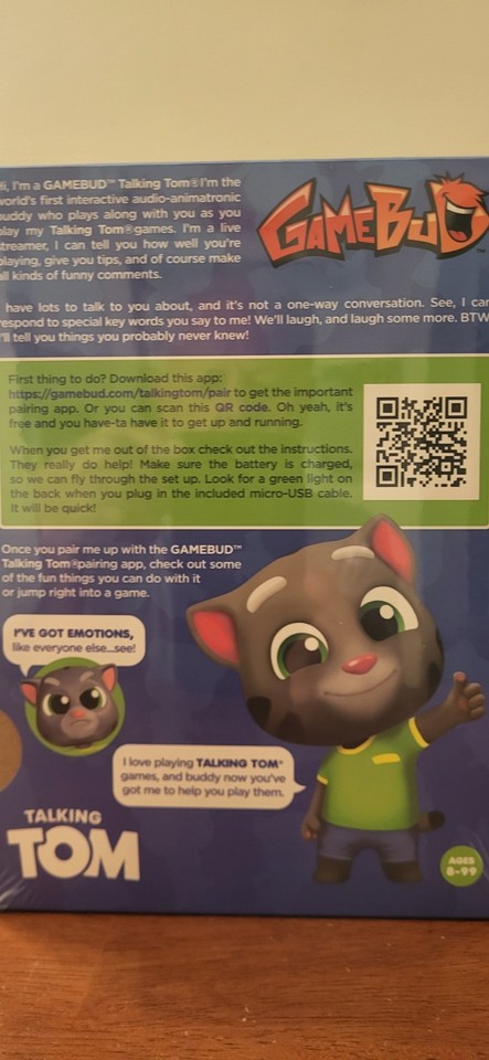 Gamebud Talking Tom Electronic Toy Cat *** Please Read *** Talking ...