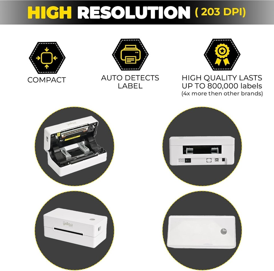 Label Printer, Bluetooth Thermal Printer, 4x6 Shipping Label Printer ...