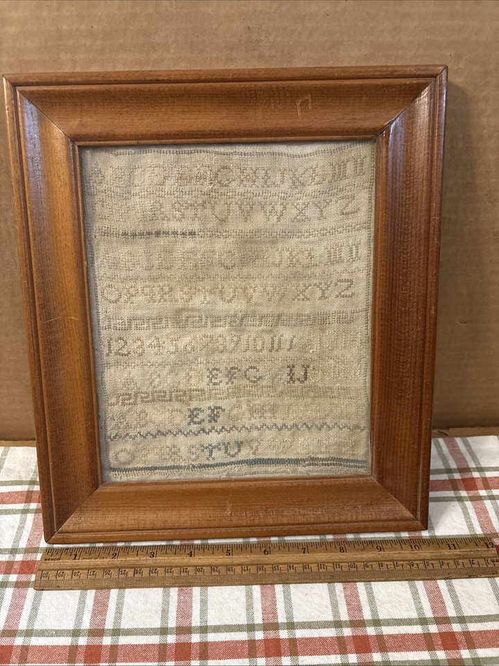 19th Century Sampler , Sweet Smaller Size W Repeating Alphabet ...