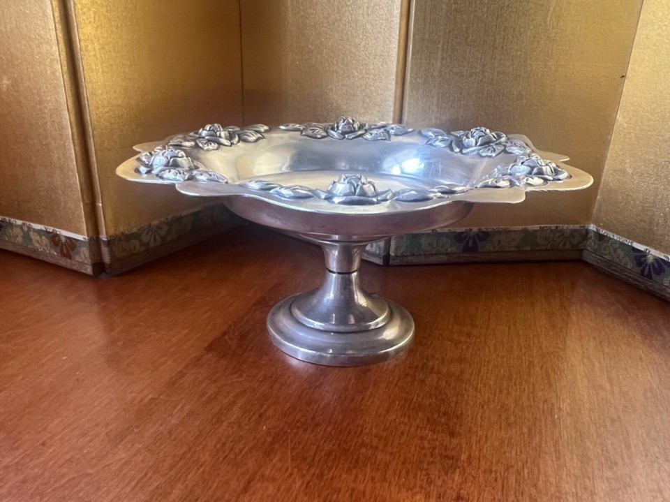 SANBORNS STERLING MEXICO AZTEC ROSE PEDESTAL BOWL | eBay