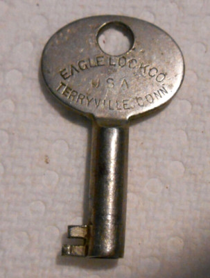 Vintage Old Original Eagle Lock Co Terryville Single Bit Hollow Barrel ...