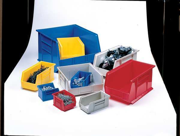 Akro-Mils 30240Blue Blue Hang And Stack Bin, 14-3/4"L X 8-1/4"W X 7"H ...