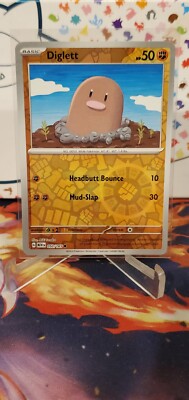 Diglett Common Reverse Holo 2023 Scarlet & Violet 151 Pokemon TCG Card ...