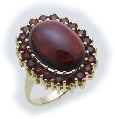 Women's Ring Garnet IN Silver 925 Sterling Quality 8925/8GR Cab | eBay