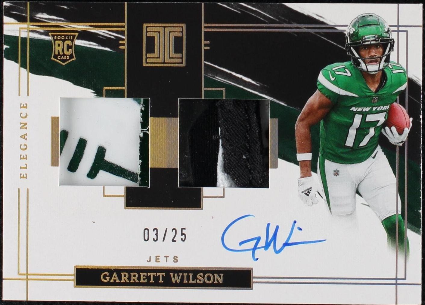 2022 Panini Impeccable - Elegance Rookie Autographs Garrett Wilson #111 ...