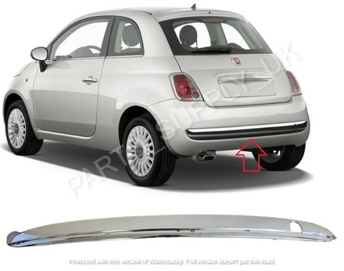 NEW FOR FIAT 500 (312) 2007 - 2015 REAR BUMPER CHROME MOLDING TRIM ...