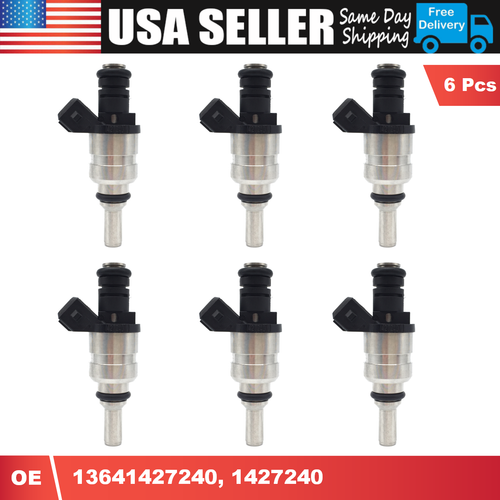 6 fuel injectors for BMW 3 5 7 X3 X5 X6 Z3 E39 E46 E60 M52 M54 2.0-2.8L ...
