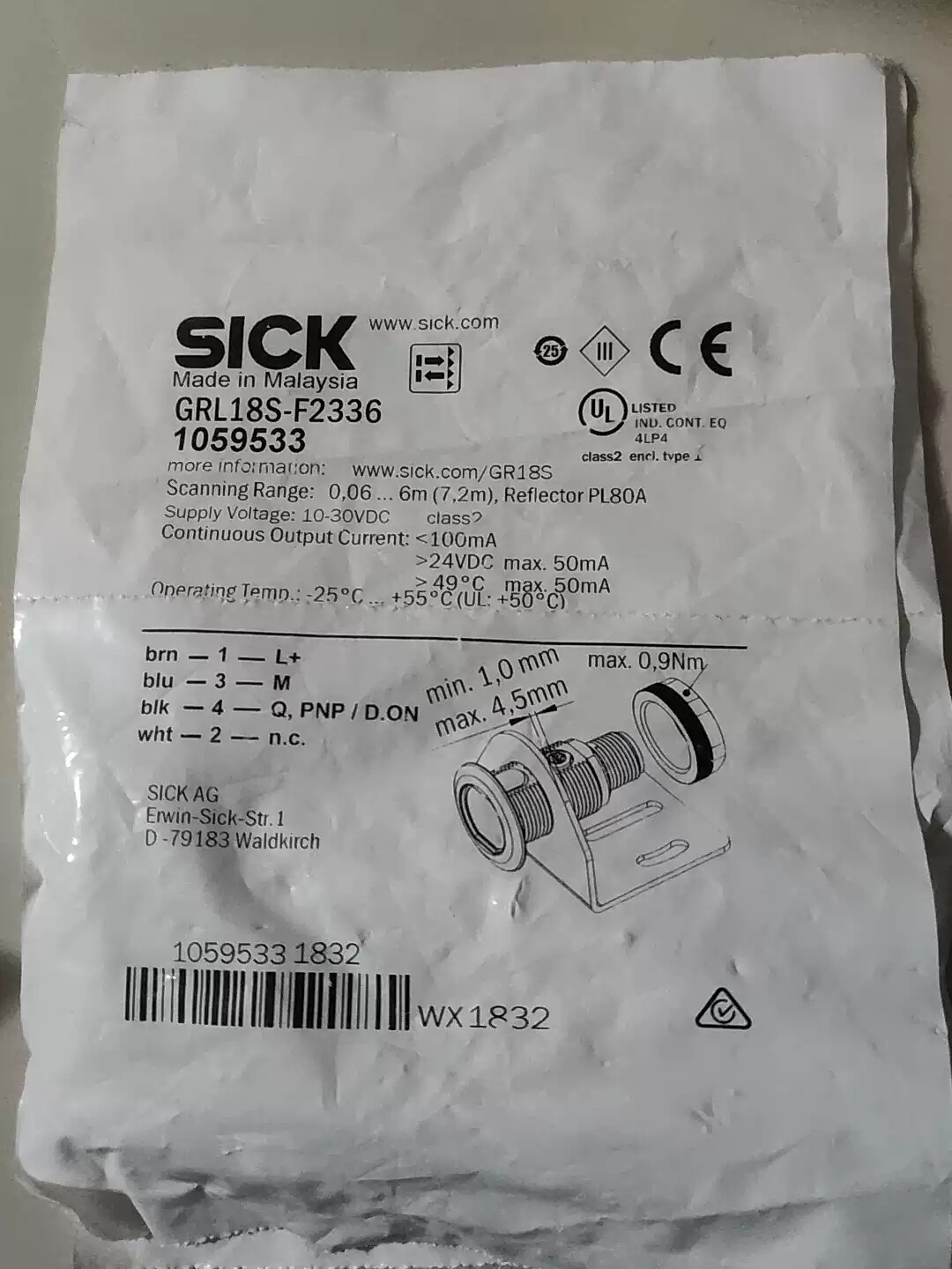 1pcs SICK GRL18S-F2336 1059533 | eBay