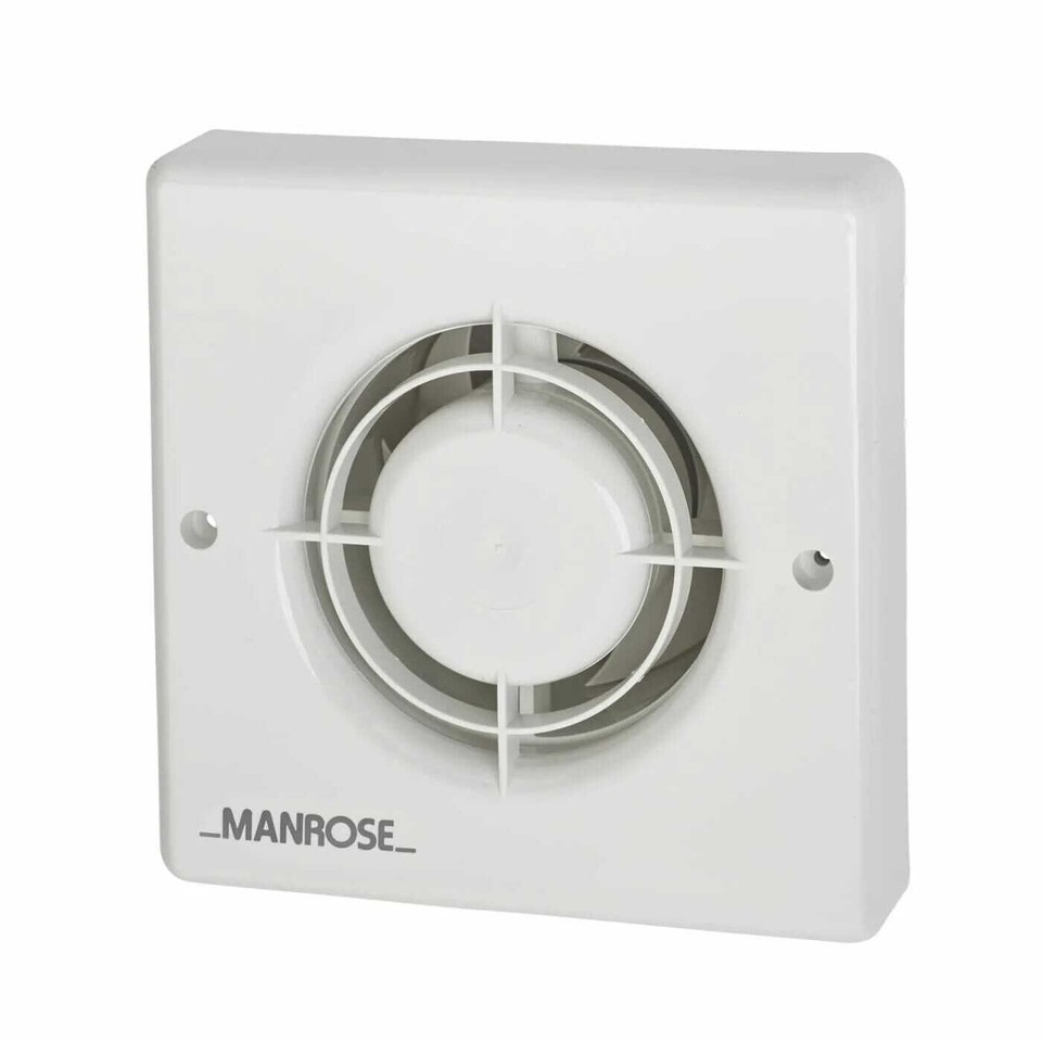 Manrose XF100T 100mm 4 Inch Bathroom Kitchen Extractor Fan with Timer ...
