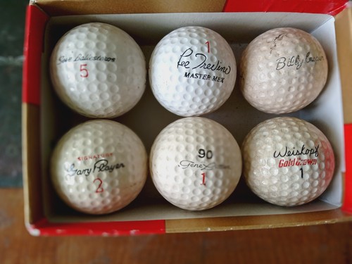 Six Vintage Signature Golf Balls | eBay