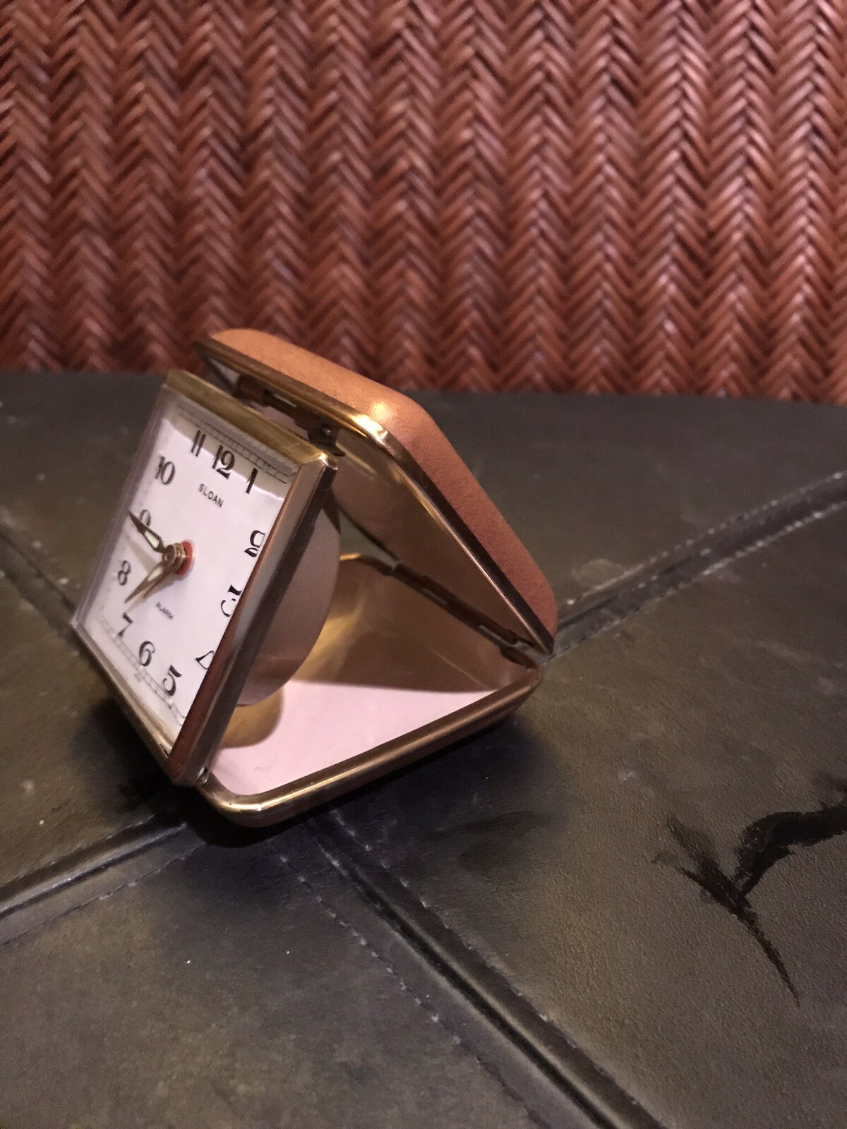 Vintage Sloan Travel Alarm Clock In Shell Case | eBay