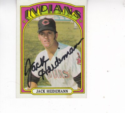 1972 Topps #374 Jack Heidemann Cleveland Indians Signed Autographed | eBay