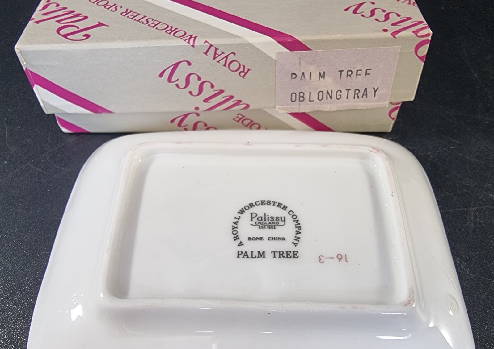 Rare Vintage Royal Worcester Spode Palissy Palm Tree Sunset Trinket ...