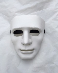 Mask Plain White Full Face Plastic Costume Party Cosplay Fancy Dress | eBay