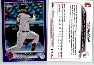 Gabriel Arias 2022 Topps Chrome Update Purple Refractor USC131 ...