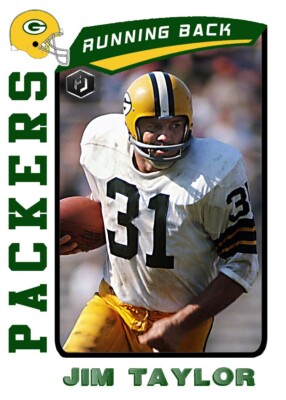 ACEO JIM TAYLOR GREEN BAY PACKERS CUSTOM HAND MADE ART CARD | eBay