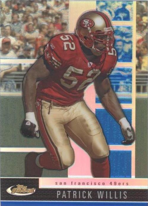 2008 Topps Finest - Patrick Willis #96 Blue Refractor/X-Fractor for ...