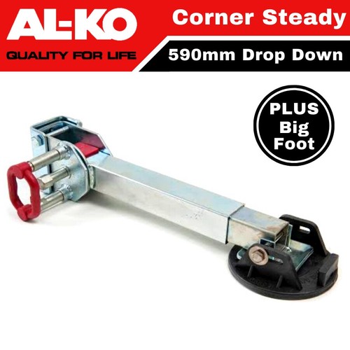 ALKO Drop Down Corner Steady 590mm with Big Foot Caravan RV Stabiliser ...