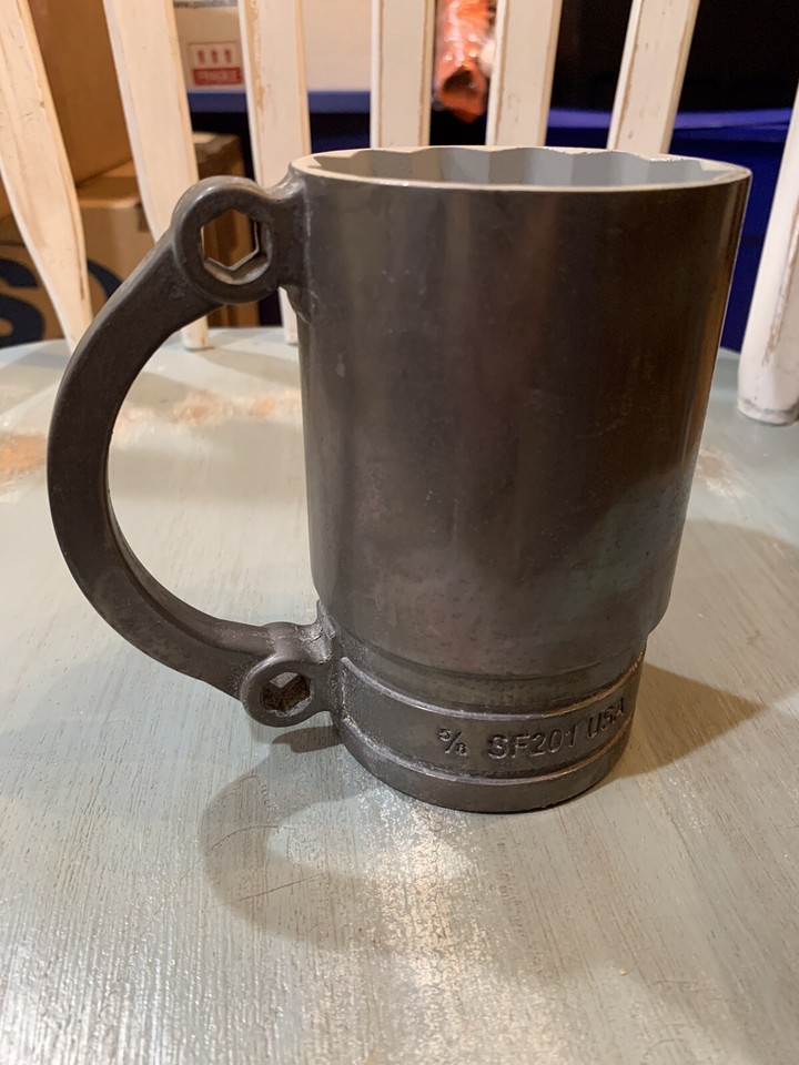4 Snap-On Beer Mug Stein Aluminum Socket Cup 5/8 SF201 USA Metal Wrench ...