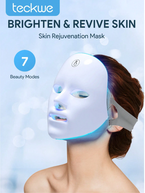 7 Color LED Light Photon Face Mask Rejuvenation Skin Facial Therapy ...