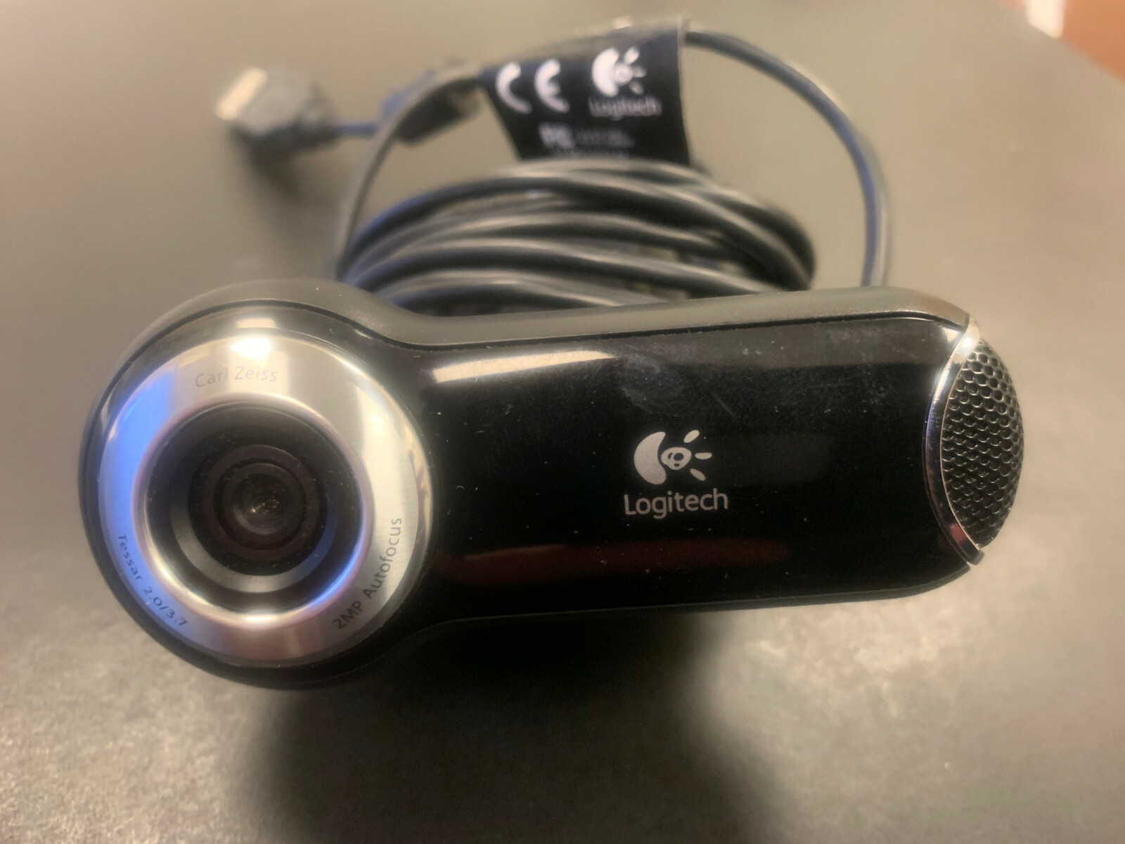 Logitech Quick Cam Pro Webcam 2MP Tessar 2.0/3.7 Autofocus Carl Zeiss ...