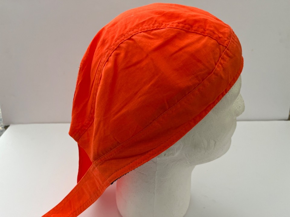 Orange Biker Do Doo Rag Bandana Head Wrap Biker Skull Cap Du Rag With ...