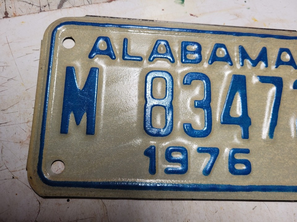 1976 Alabama motorcycle license plate number M 83472 | eBay