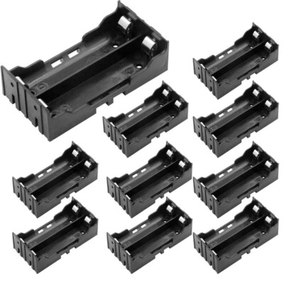 10Pcs 2 Slot Battery Holder DIY Hard Pins Storage for 18650 Power Bank ...