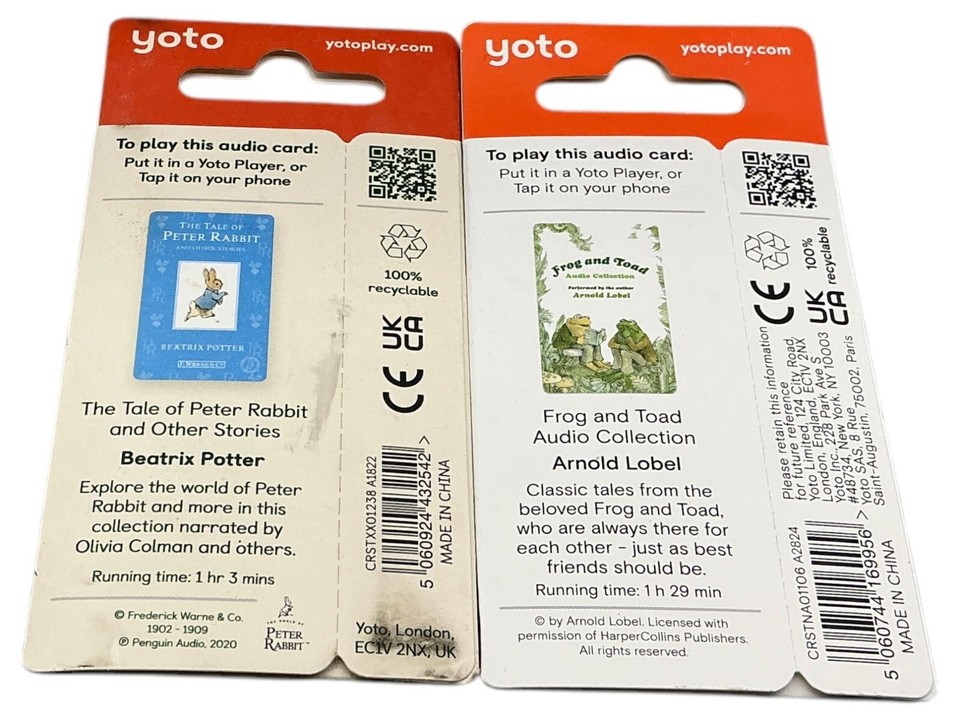 Yoto Audio Cards: The Tale Of Peter Rabbit By Beatrix Potter & Frog And ...