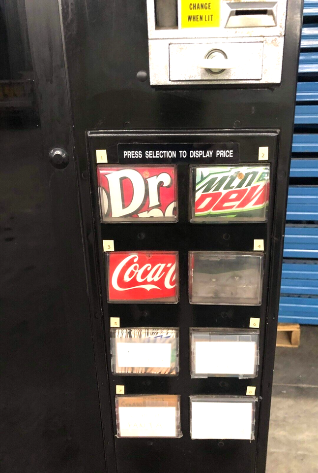 DIXIE NARCO SODA VENDING MACHINE DNCB 501T/S 11-8 HAS 8 SELECTIONS ...
