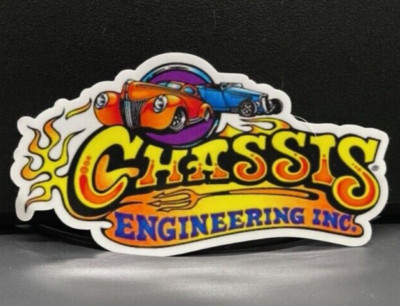 VRHTF NHRA COOL "CHASSIS ENGINEERING INC" 3" X 5" DIE CUT STICKER | eBay