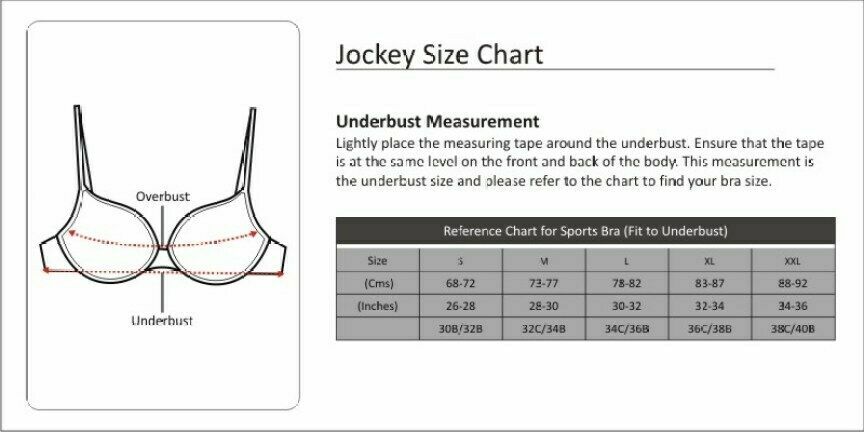 Jockey Bra Size Chart