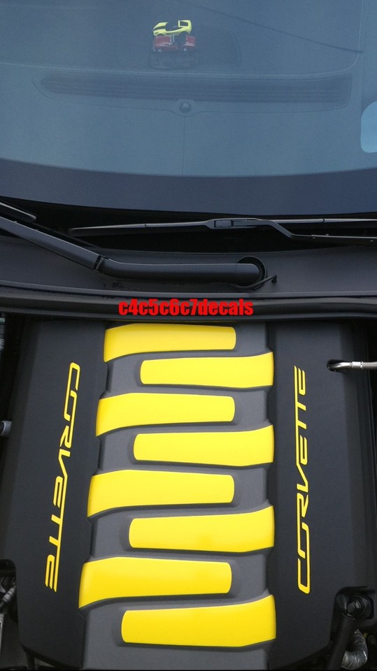 FITS Chevy Corvette StingRay C7 Engine Cover Decal 2014 2015 2016 2017 ...