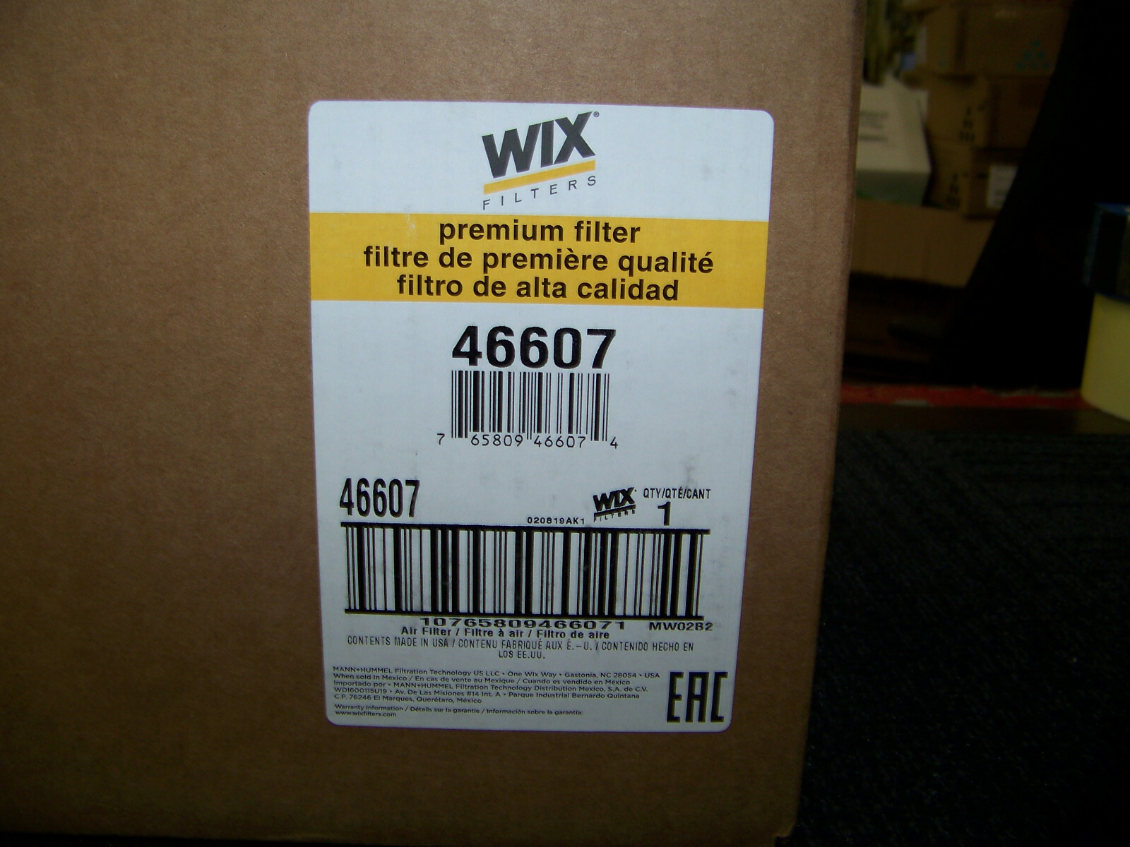 WIX 46607 - Air filter cross reference