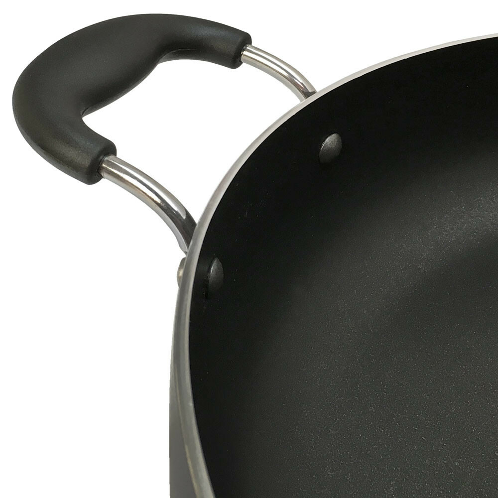 10" Aluminum Low Pot 4 Qt Cookware Deep Cooking Non Stick Coating Wide ...