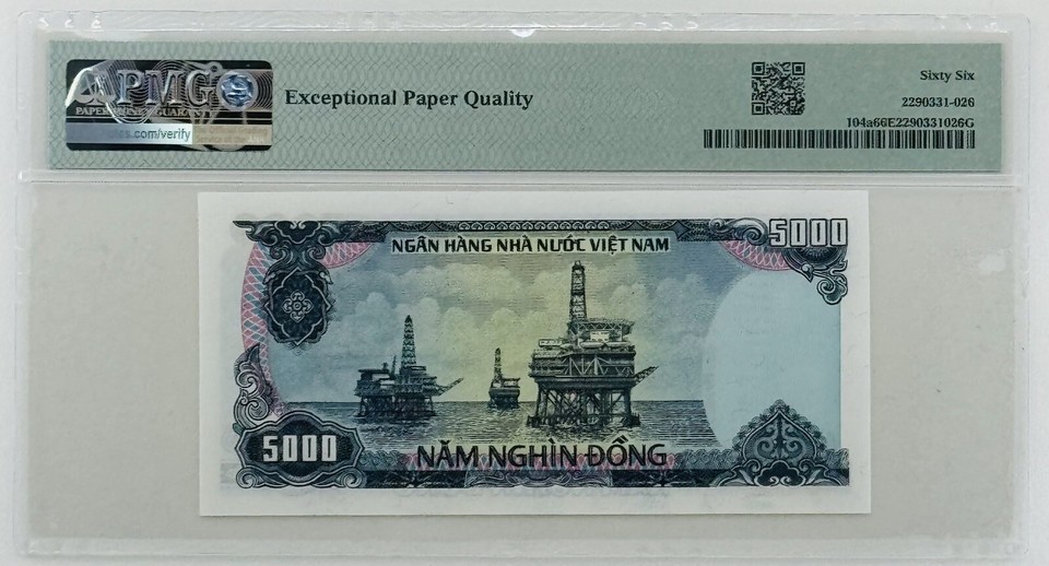 Vietnam 5000 Dong 1987 Pick# 104a PMG: 66 EPQ GEM UNC. #PL2392 | eBay