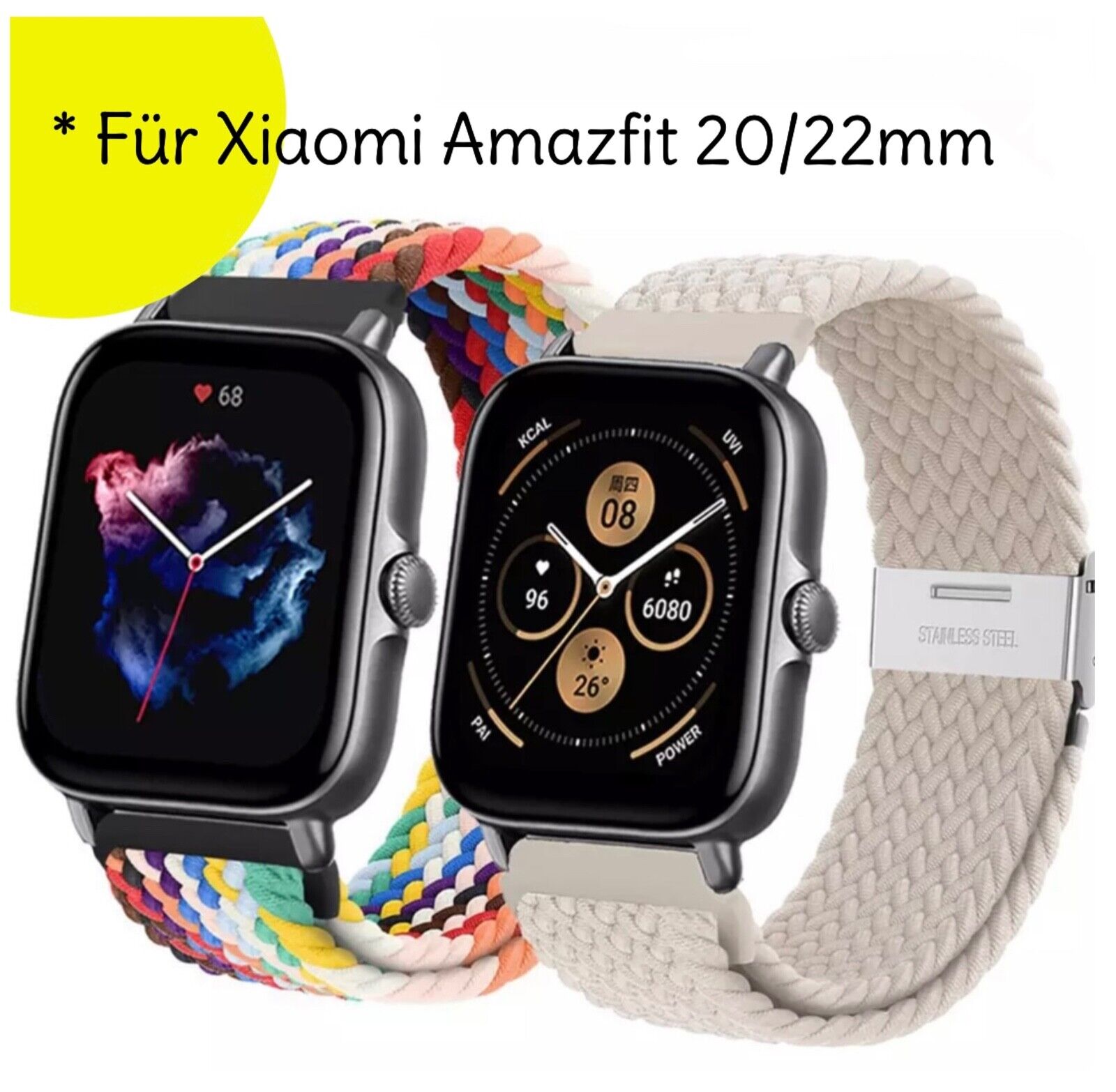 Für Amazfit GTS 2 2e mini GTS 3/4 GTR 3 Armband 20mm 22mm Uhr Nylon ...