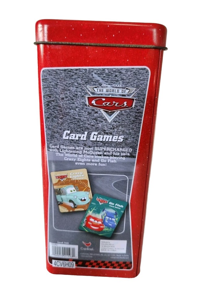 Disney Pixar The World Of Cars ~ 2 Card Games-Crazy Eights & Go Fish In ...